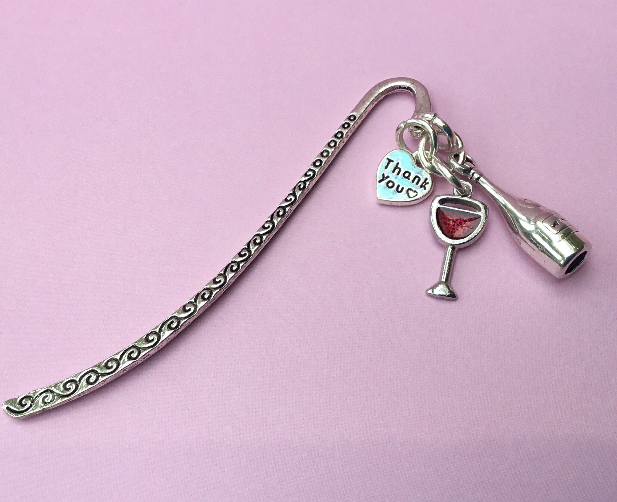 Teacher Gift Wine Bookmark Teacher Bookmark Teacher Appreciation Red ...