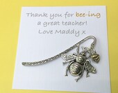 Teacher Gift Bee Bookmark Bee Gift Under 10 Teacher Bookmark - Etsy