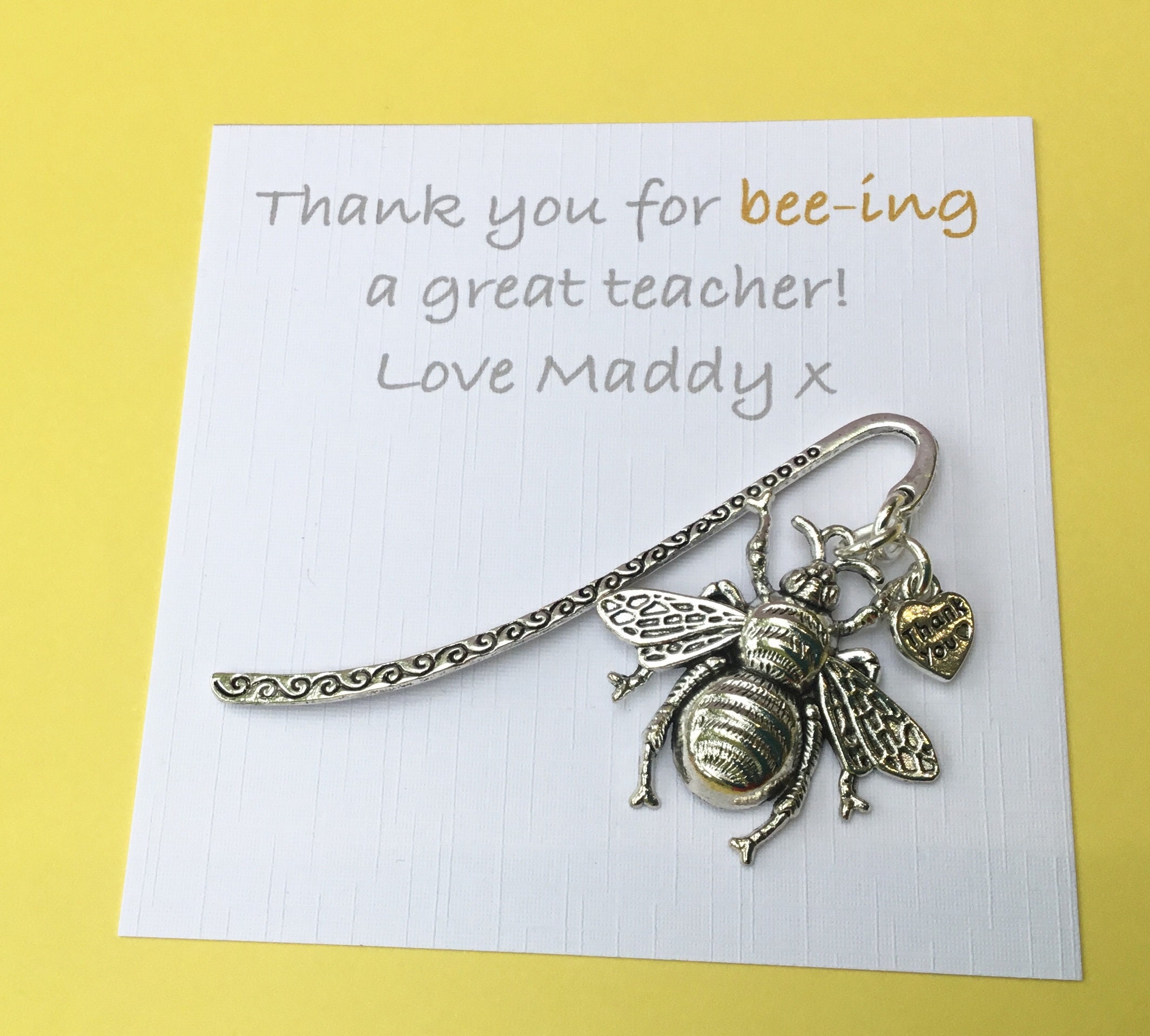Teacher Gift Bee Bookmark Bee Gift Under 10 Teacher Bookmark Male ...