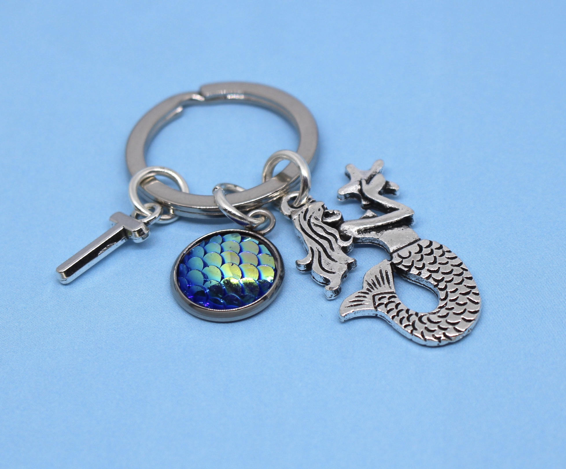 Mermaid Keychain Mermaid Key Ring Mermaid Keyring Mermaid Key Chain ...