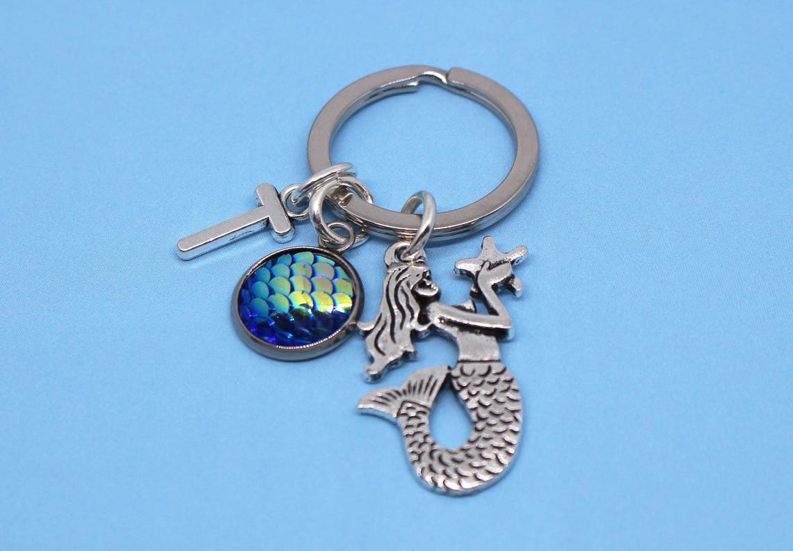 Mermaid Keychain Mermaid Key Ring Mermaid Keyring Mermaid Key Chain ...