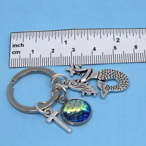 Mermaid Keychain Mermaid Key Ring Mermaid Keyring Mermaid Key Chain ...
