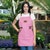 Cute Pink Leather Apron With Cross Back Straps, Pocket and Towel-ring ...
