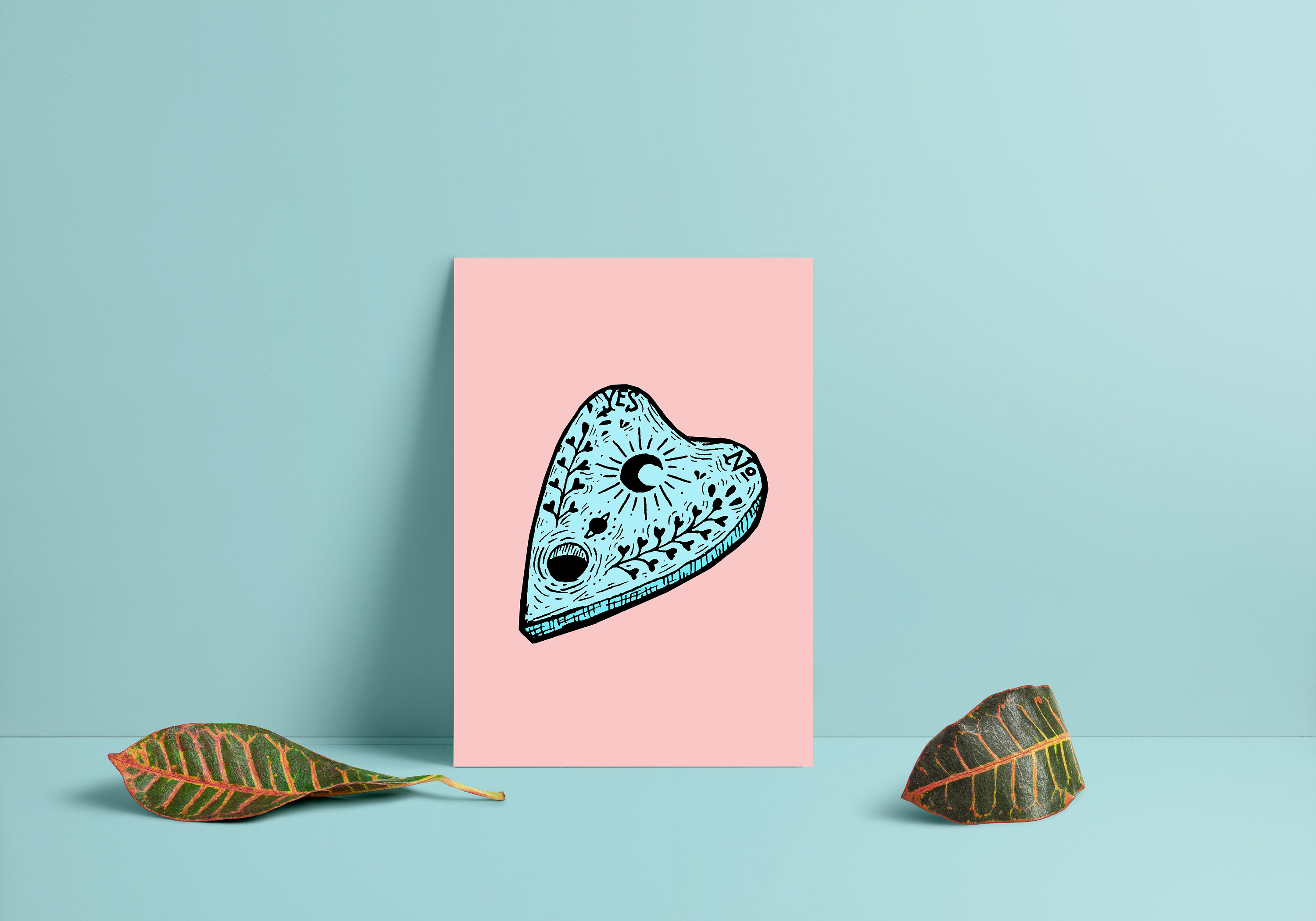 Ouija Board Planchette Art Print Occult Illustration Design - Etsy