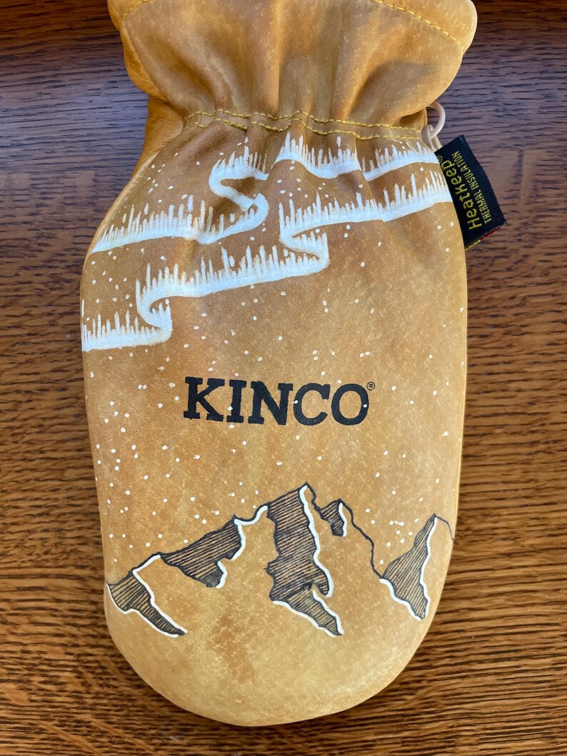 Custom Kinco Mittens Mountain Design - Etsy