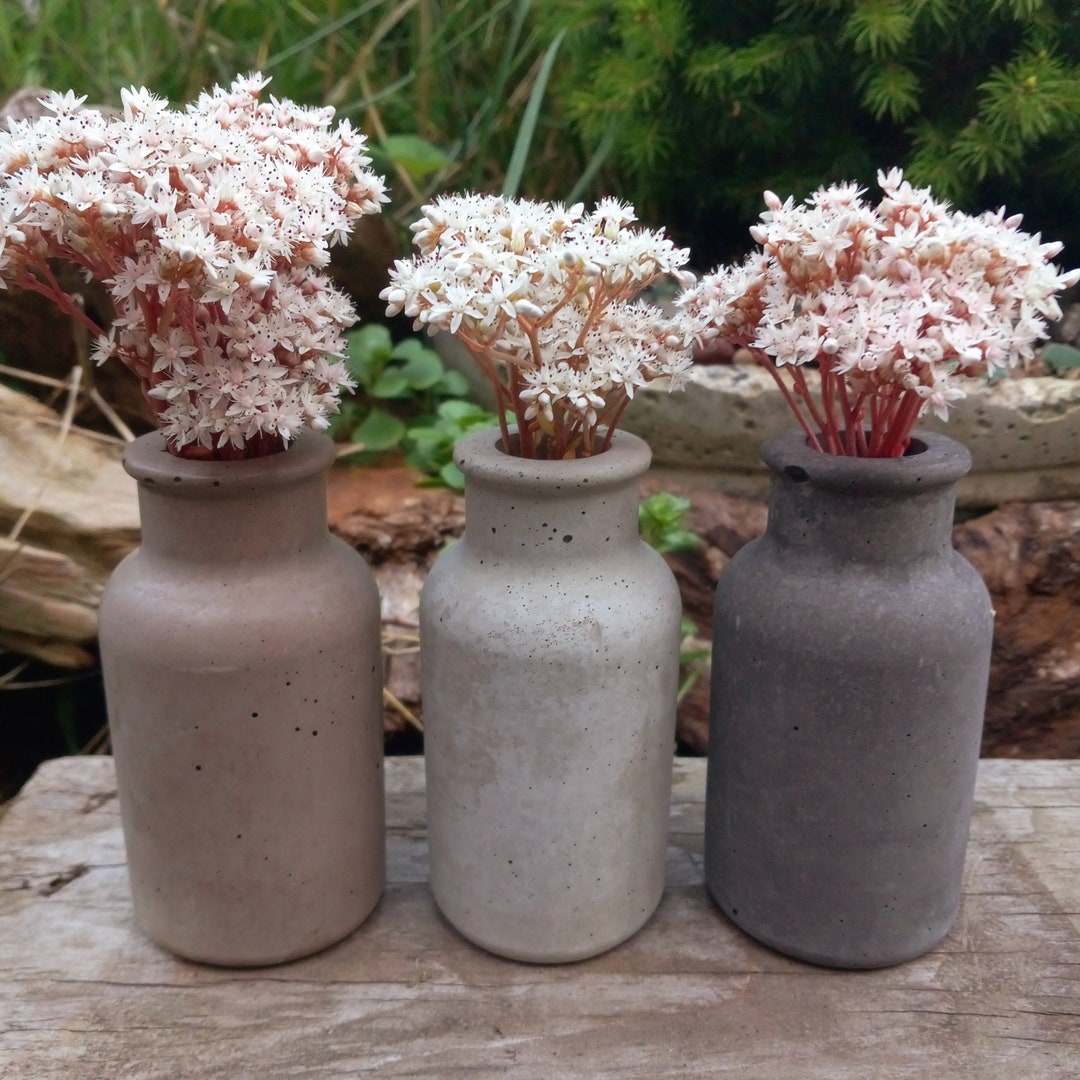 Miniature Concrete Decorative Bottles - Etsy