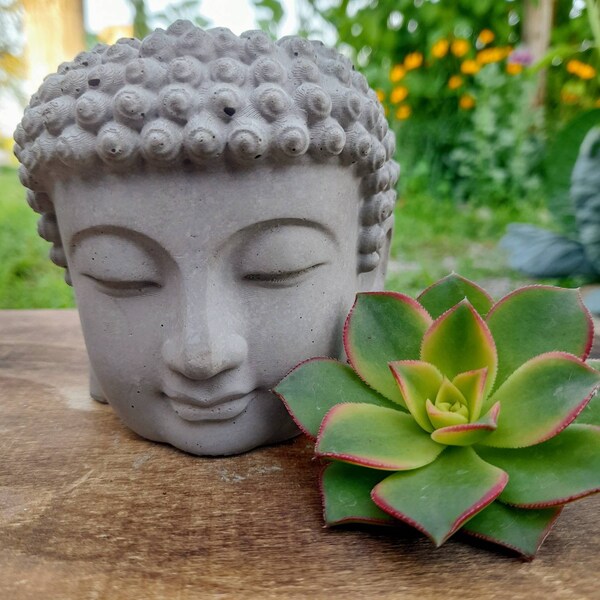 Buddha Head Pot - Etsy