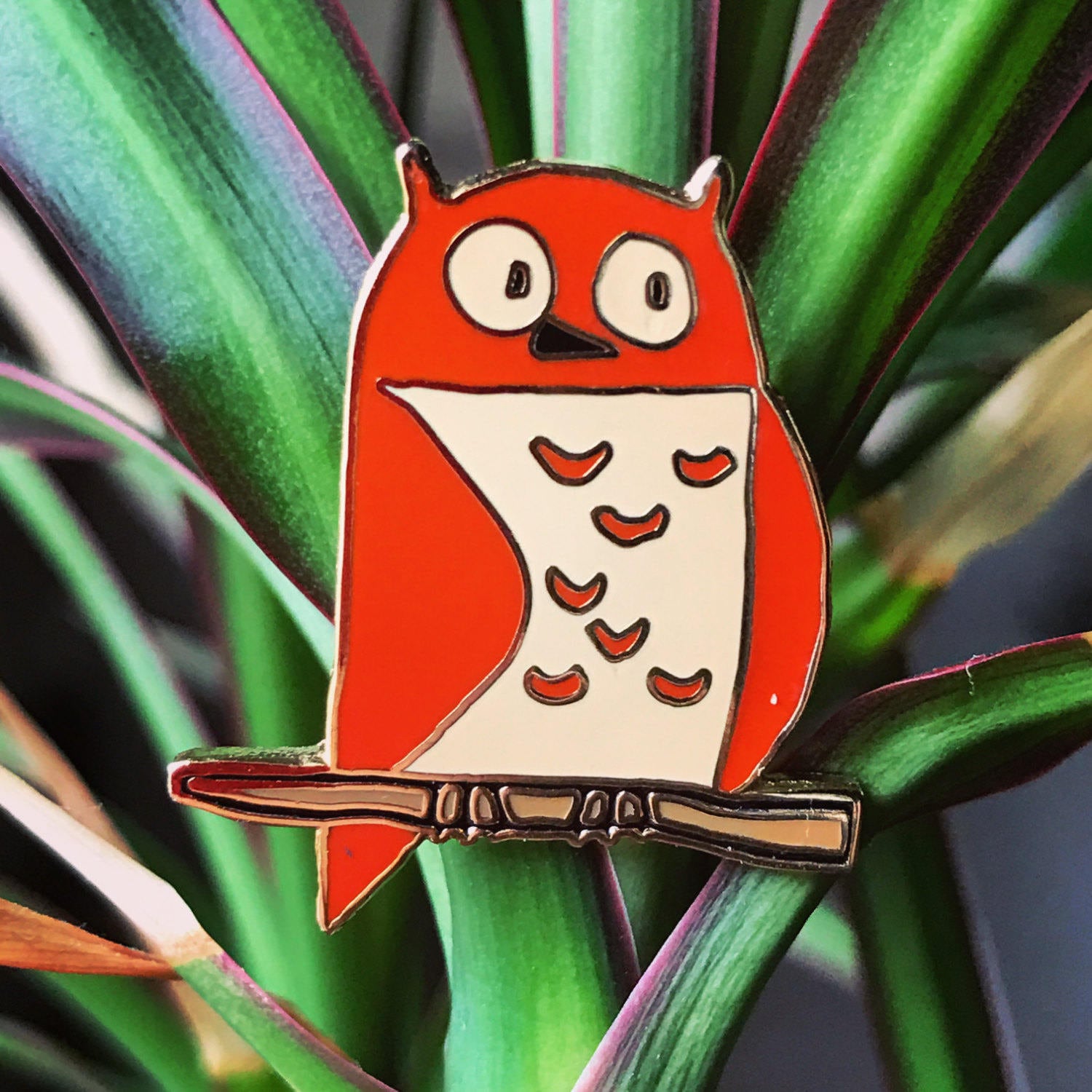 Red Bird Enamel Pin - Etsy