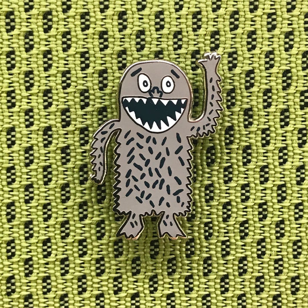 Yeti - Enamel Pin - Gray - Etsy