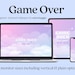 Game Over Pastel Desktop Wallpaper Background | Retro Pixel Pink ...