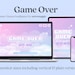Game Over Pastel Desktop Wallpaper Background Retro Pixel - Etsy Canada