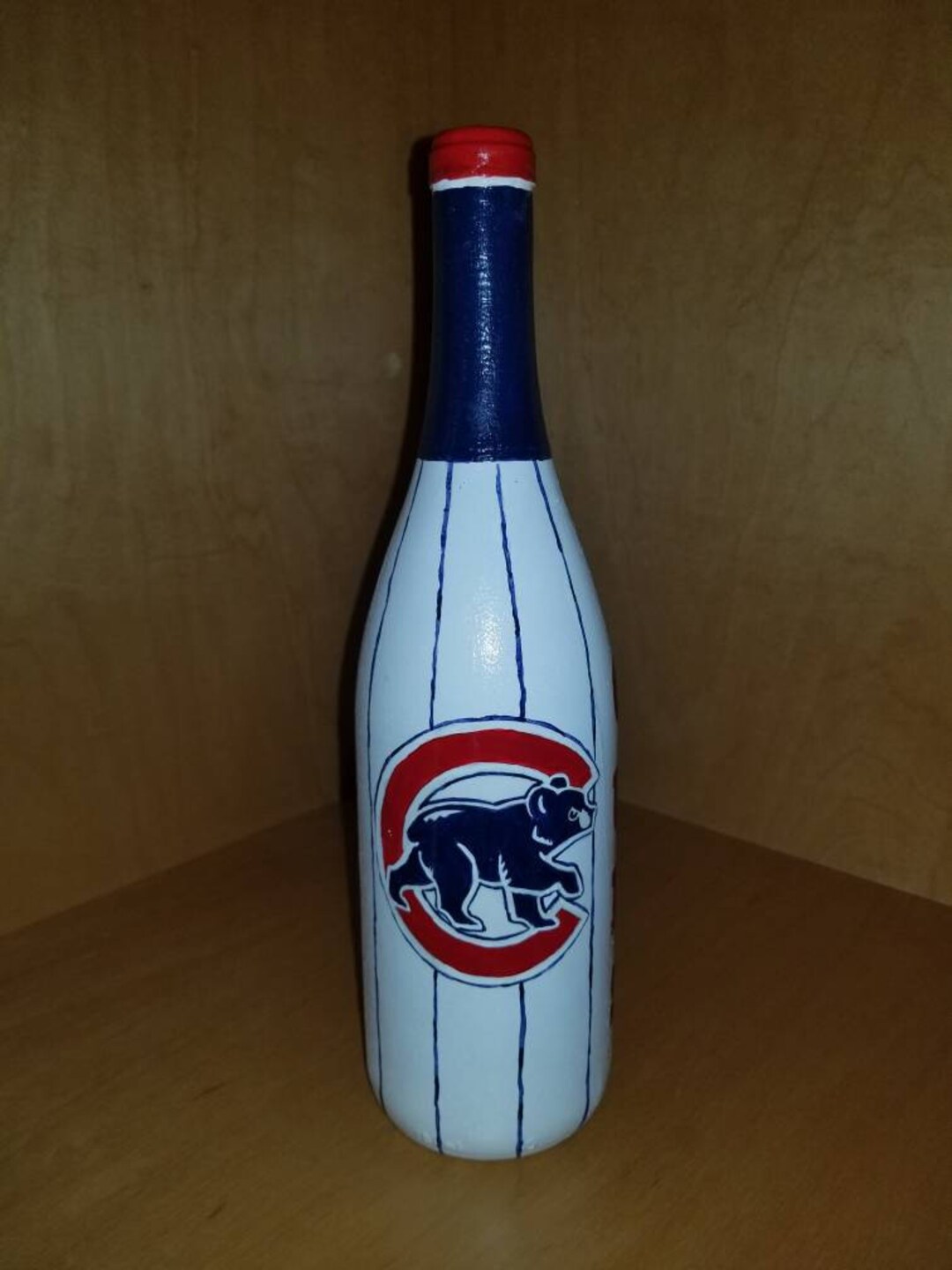 Chicago Cubs Painted Wine Bottle - Etsy.de