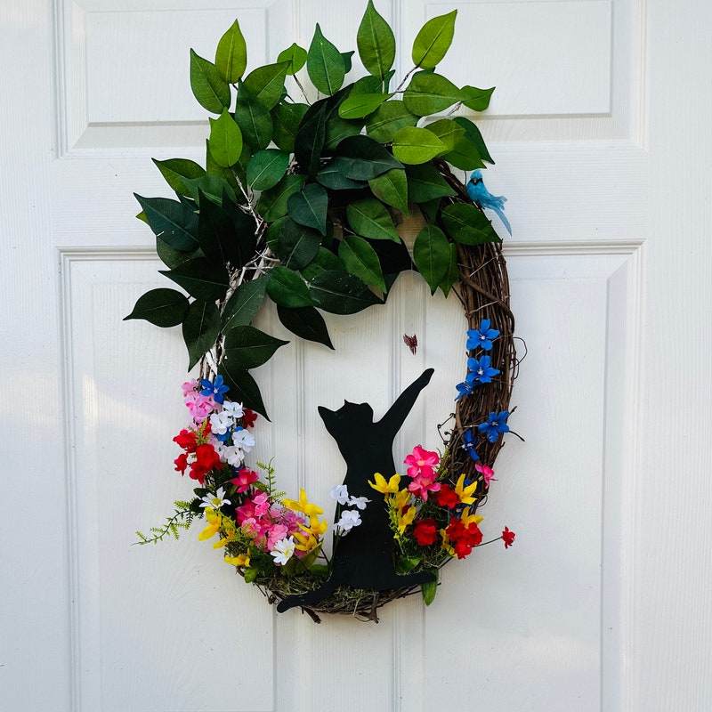 Cat Wreath - Etsy