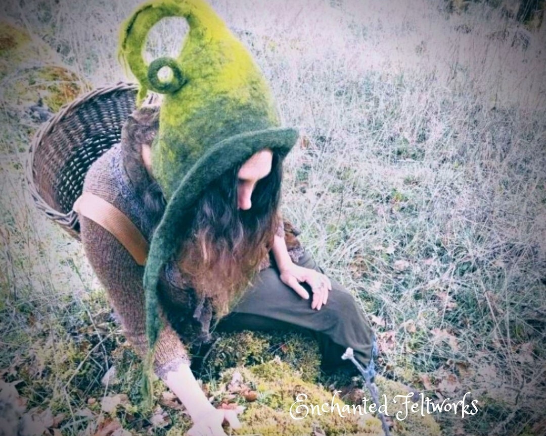 Felt Hat ~ Custom Hat, Cottagecore Witch Hat, Fairycore Clothing ...