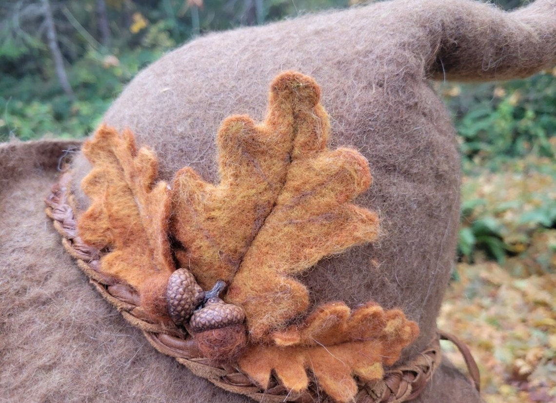 Felt Hat the Blustery Day Cottagecore Witch Hat Fairycore - Etsy