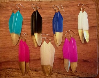 Feather earrings | Etsy
