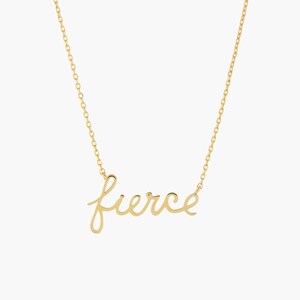 18K Gold Plated Motivational Word Necklace - Badass Boss Feminist ...