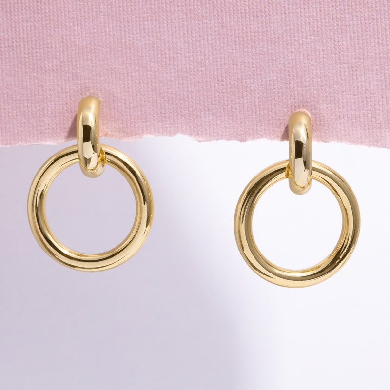 Drop Hoop Earrings - Etsy