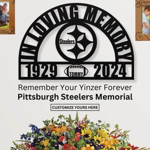 Personalized Pittsburgh Steelers Football Memorial: A Sympathy Gift for ...