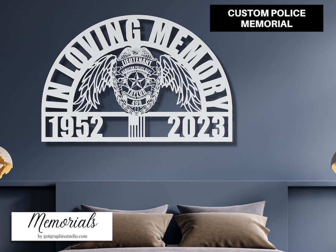 Fallen Police Officer Gift - Law Enforcement Badge Memorial ...