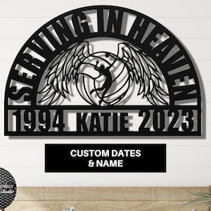 Custom Volleyball Player Memorial Sign - Personalized Sports Tribute ...
