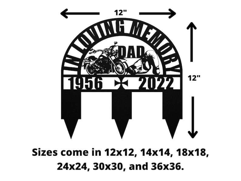 Motorcycle Grave Memorial Plaque Personalized Garden - Etsy