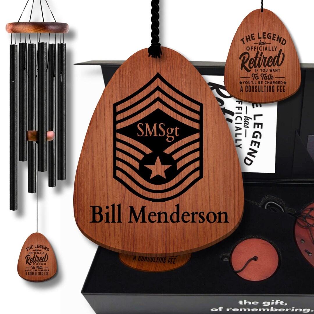 Personalized Smsgt Retirement Gift Custom Military Stripe Retiring ...