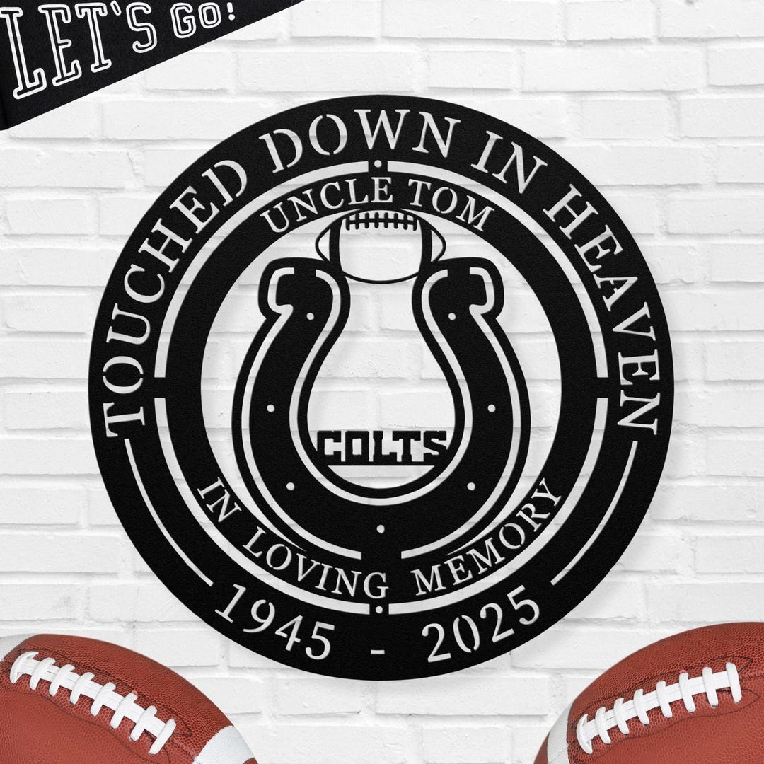 Indianapolis Football Memorial Gift for Loss Sympathy Gift Touched Down ...