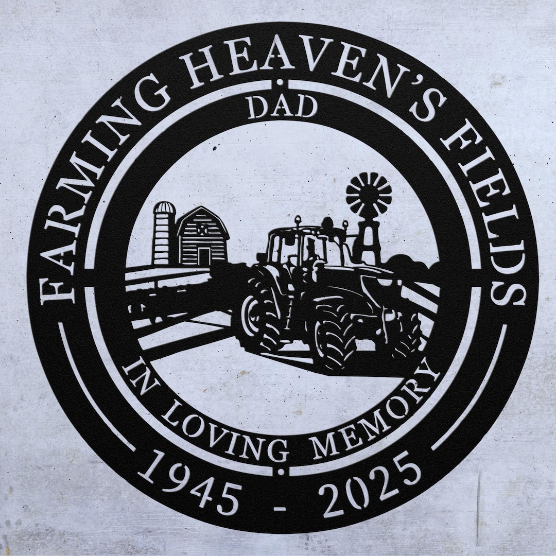 Beloved Farmer Sympathy Memorial Gift Personalized Sign for the Loss of ...