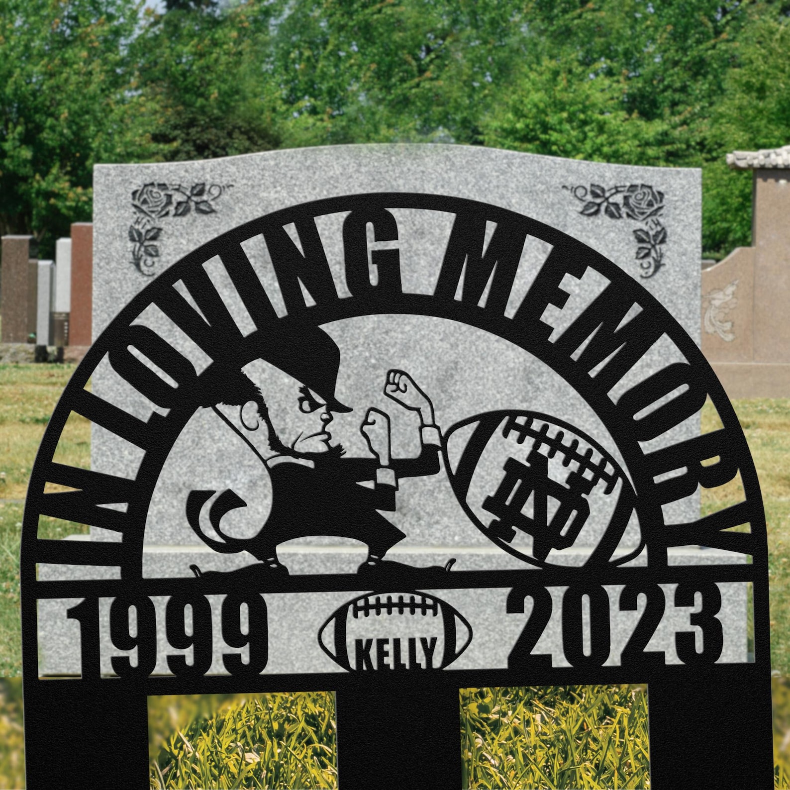 Notre Dame Football Memorial Fighting Irish Sympathy Gift Memory Gift ...