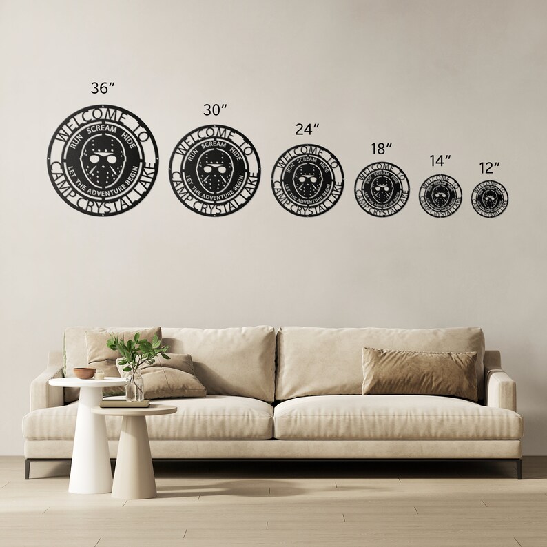 Decorative Halloween Decor Metal Sign Wall Art Jason Spooky Outdoor ...