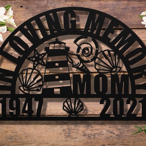 Lighthouse Memorial Metal Sign - Nautical Sympathy Gift for Loss of ...