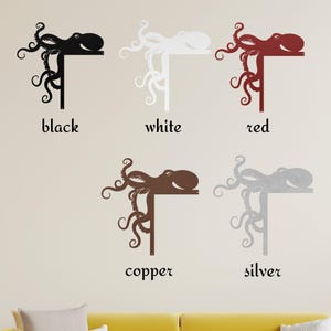 Octopus Beach House Decor Door Frame Topper Metal Coastal Living Room ...
