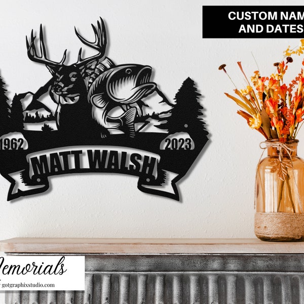 Memorial Stone Hunting and Fishing - Etsy