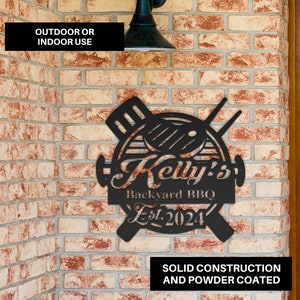 Custom Outdoor Metal Signs Barbecue - Personalized Grill Gifts for Dad ...
