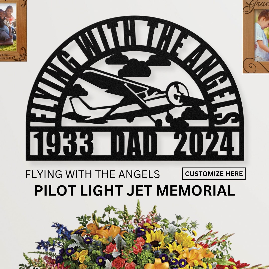 Light Aircraft Pilot Remembrance Gifts for Men, Flying With the Angels ...