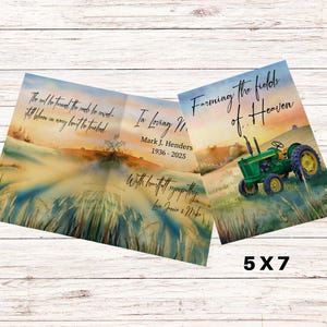 Personalized Farmer Sympathy Card for Men Farming Memorial Card Sorry ...