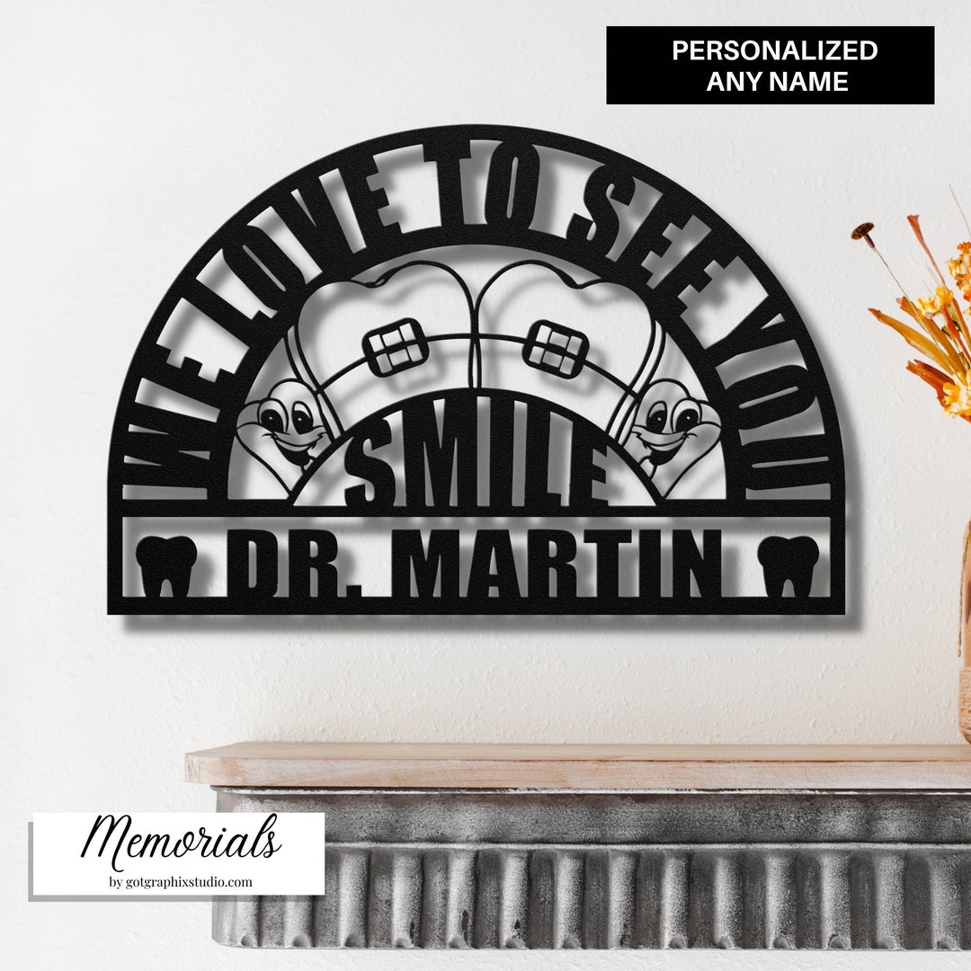 Dental Office Welcome Sign, Personalized Dentist Gift for Man, Dental ...