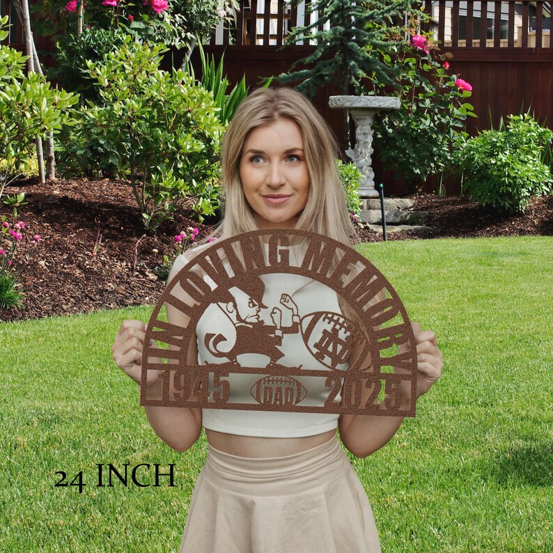 Notre Dame Football Memorial Fighting Irish Sympathy Gift Memory Gift ...