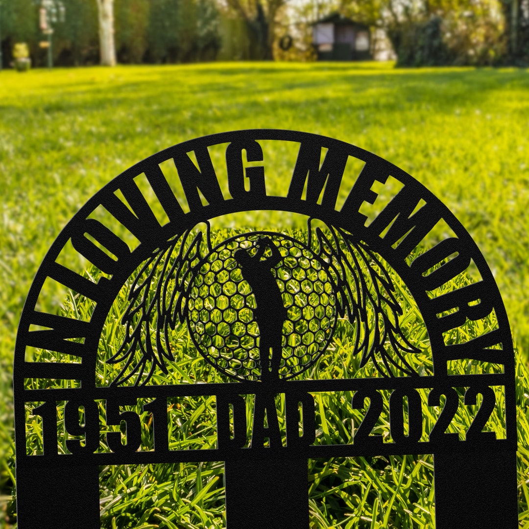 Golf Memorial Gift Sign, Personalized Golfing Bereavement Gift, Funeral ...