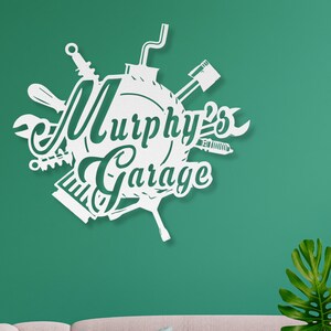 Personalized Garage Sign for Dad Custom Garage Business Sign Mechanic ...