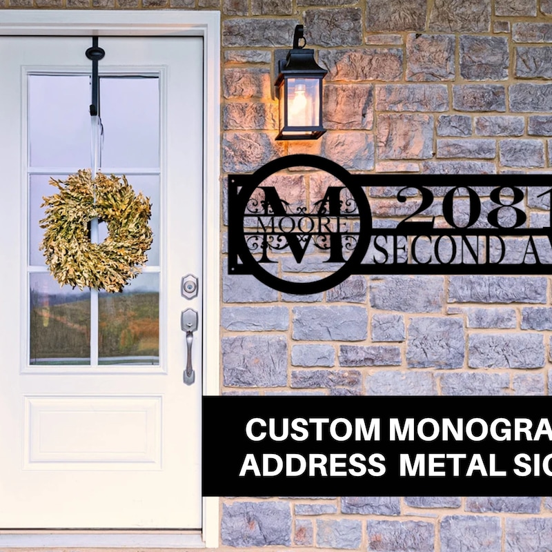 Rustic Metal Address Sign - Etsy