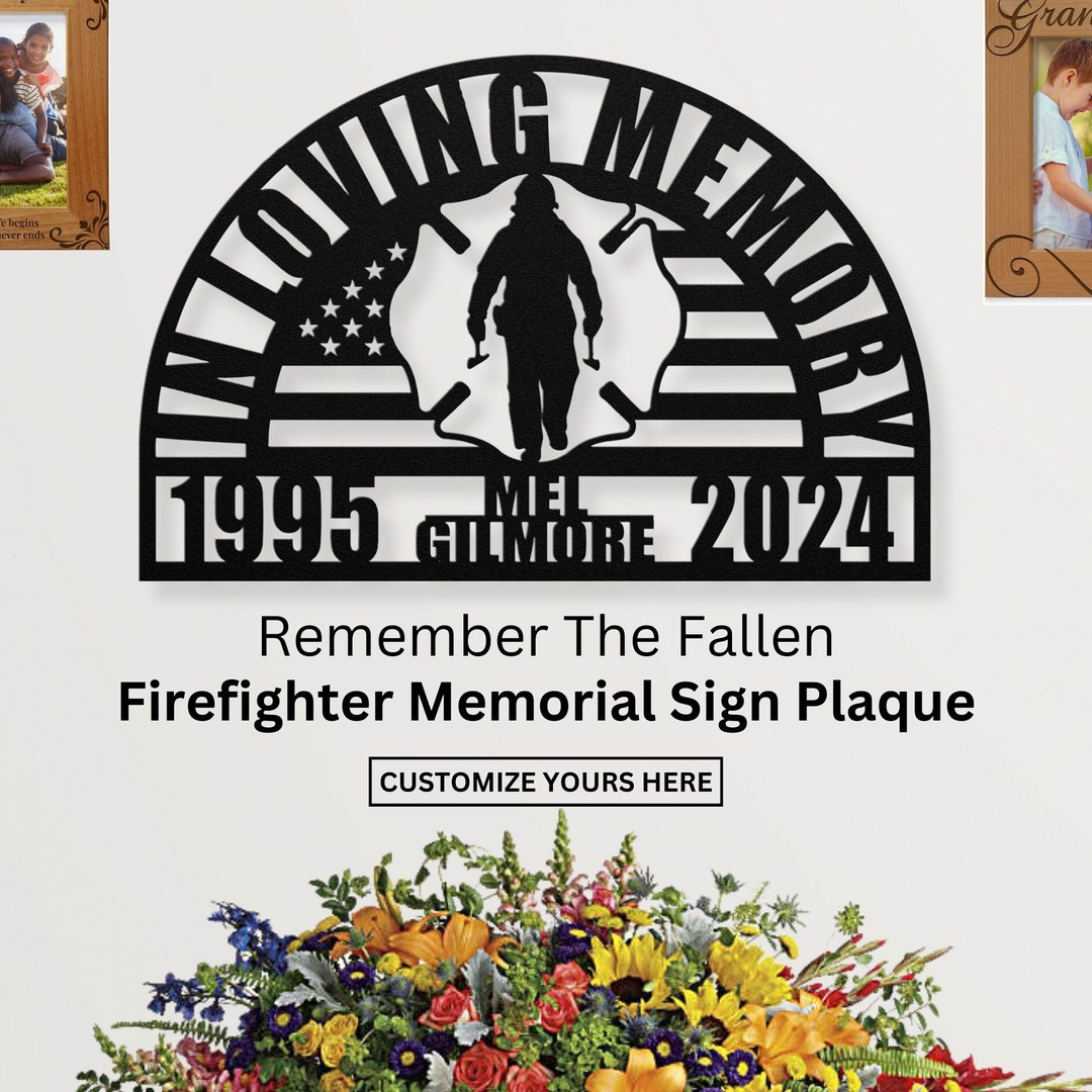 Personalized Firefighter Memorial Gift: Perfect Sympathy Gift for the ...