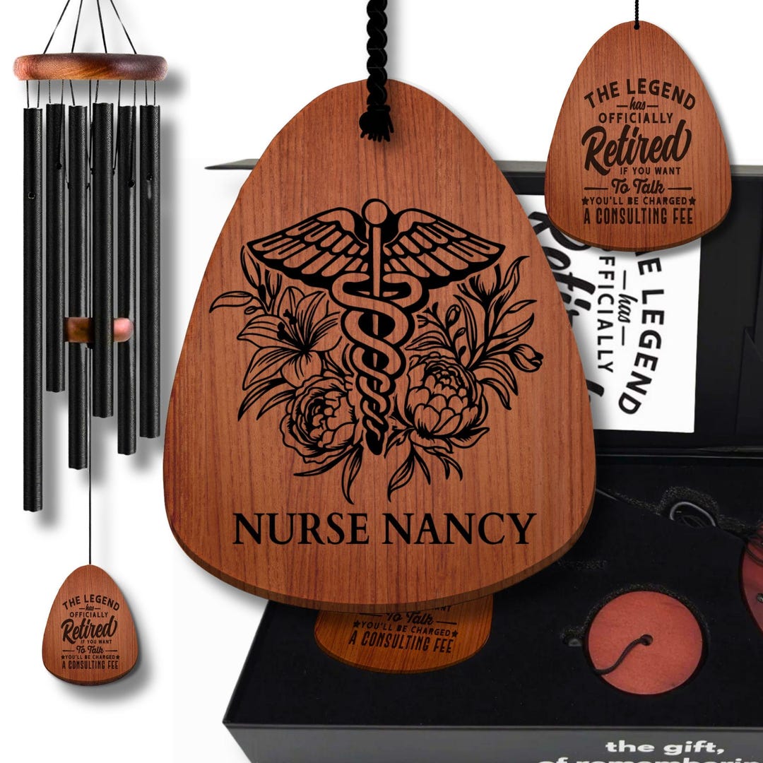 Personalized CNA Retirement Gift Nice Custom Wind Chimes Retirement ...