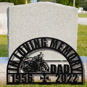 Motorcycle Grave Memorial Plaque Personalized Garden - Etsy