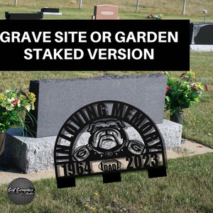 Georgia Bulldogs Memorial Sign, Custom Football Sympathy Gift for Men ...