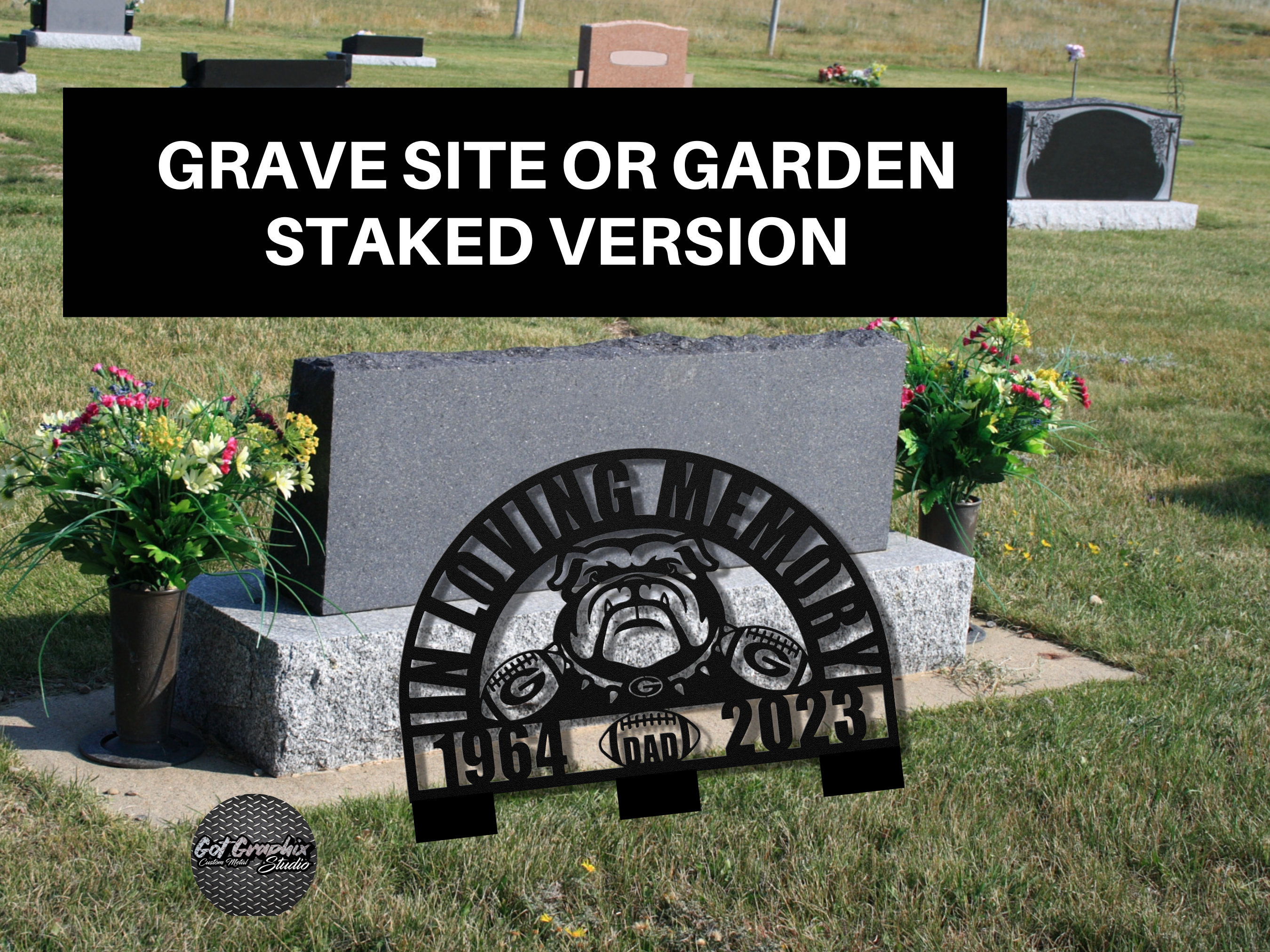 Georgia Bulldogs Memorial Sign, Custom Football Sympathy Gift for Men ...