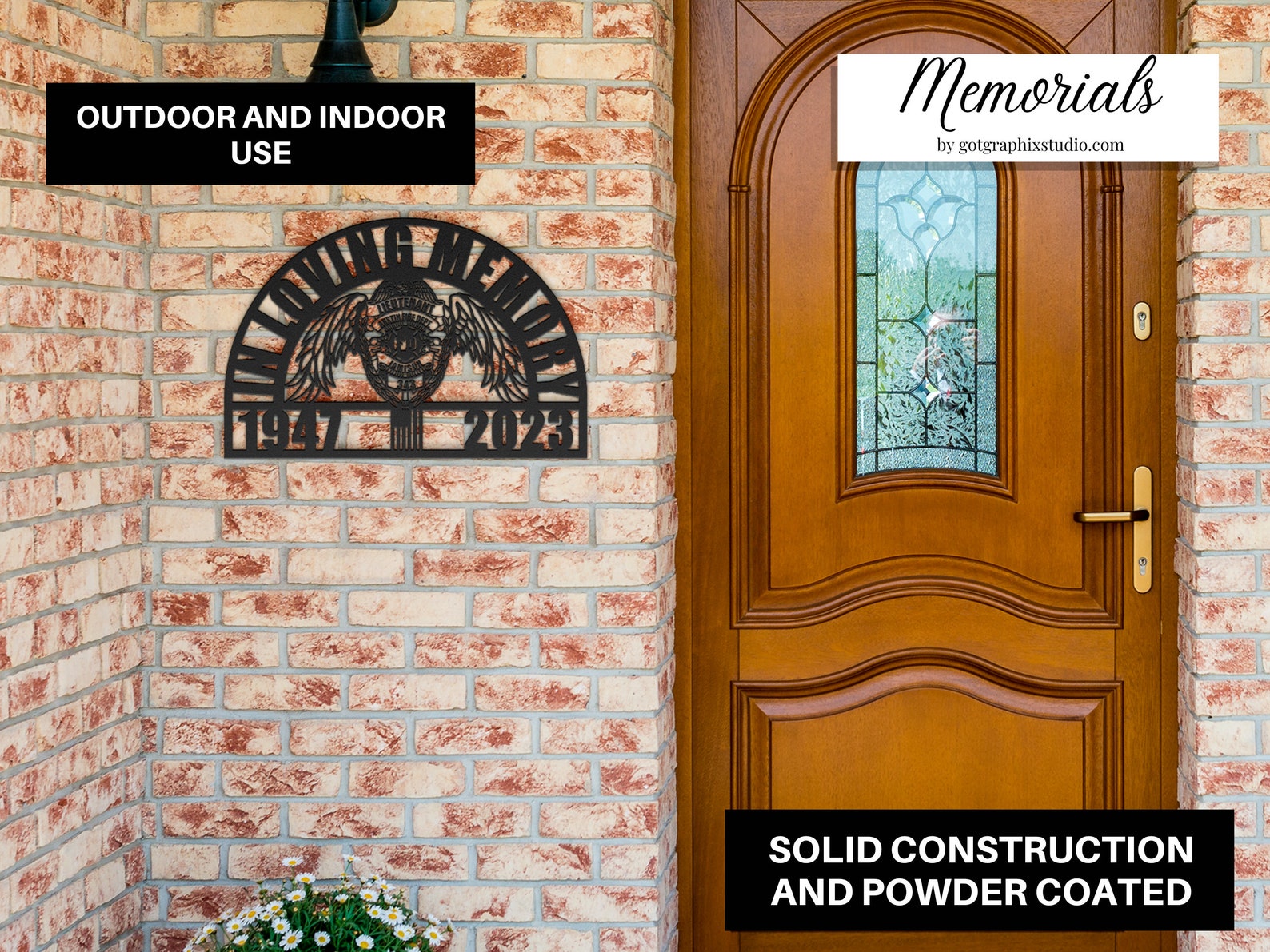 Firefighter Badge Memorial Custom Sign Personalized Loss of - Etsy