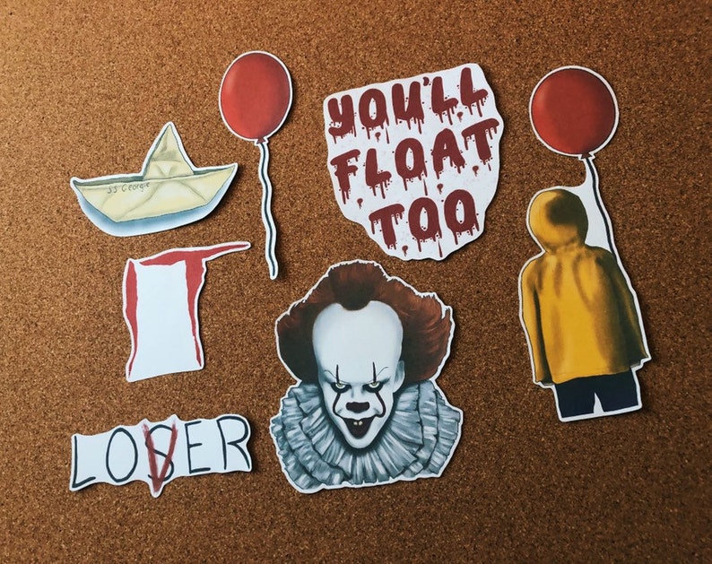IT Pennywise Stickers Stephen King Horror Sticker Pack - Etsy