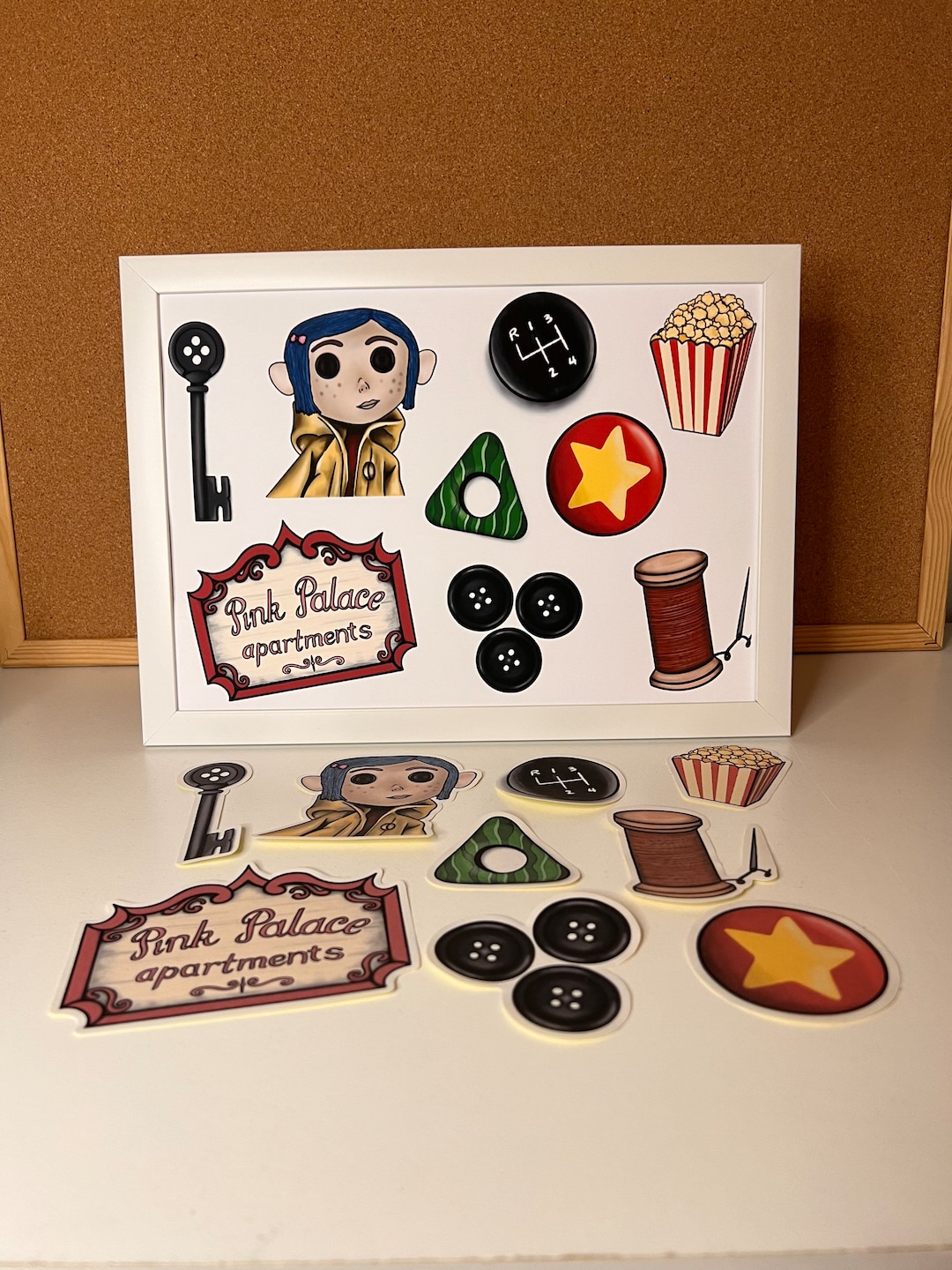 Coraline Sticker Set & A4 Print Combo Set of 9, Decoration, Stickers ...